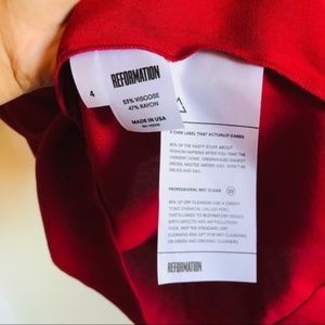 Reformation | Dresses | Reformationfeliz Cherry Bomb Red Mini Slip ...
